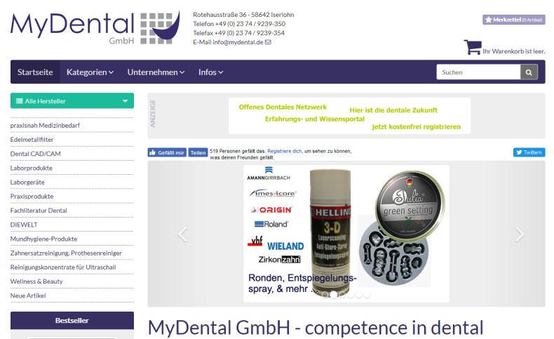 Webshop-Jubiläum: MyDental erweitert das Sortiment – ZWP online – das ...